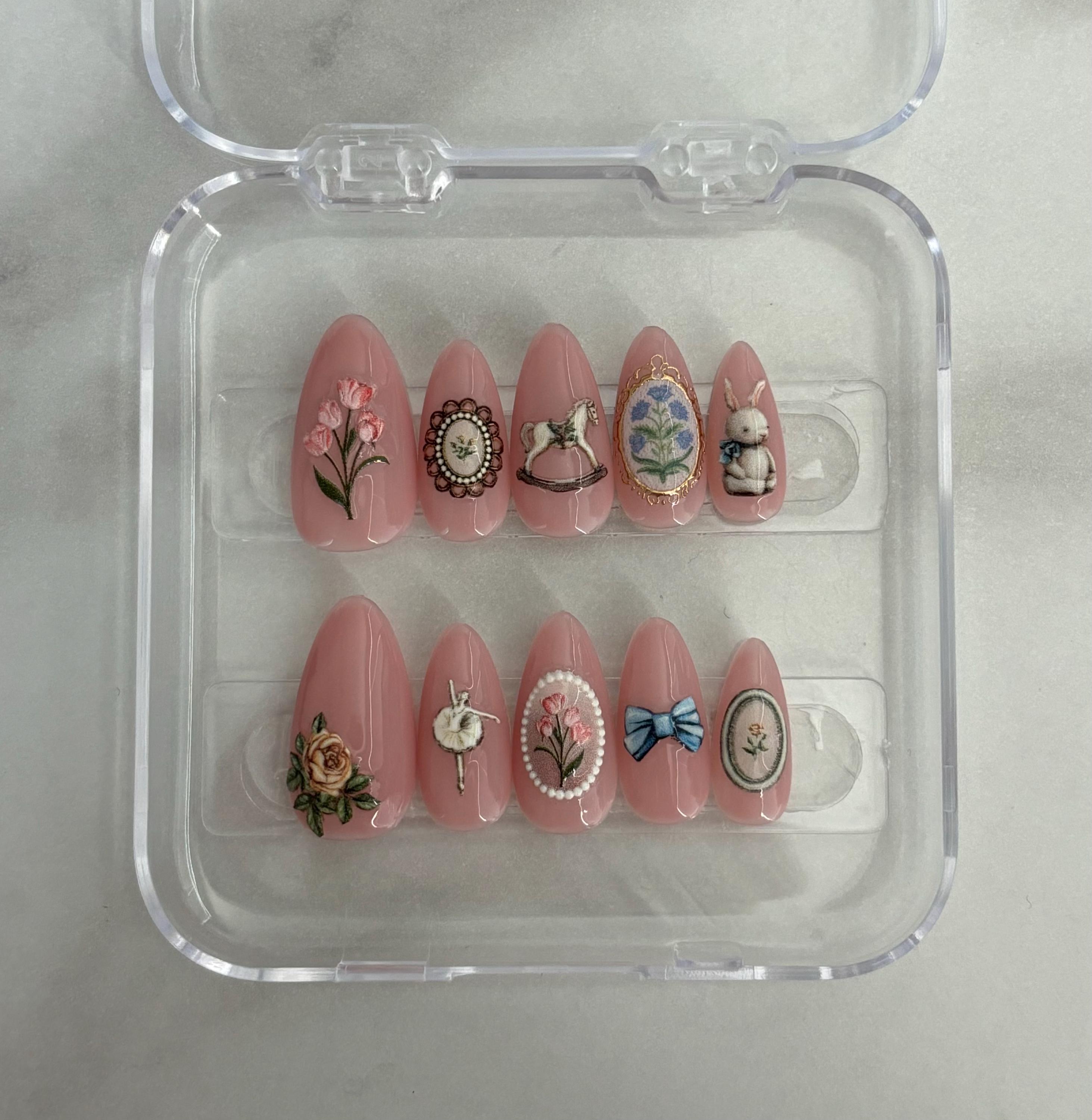 Handmade Victorian Era Inspired Nails - Etsy