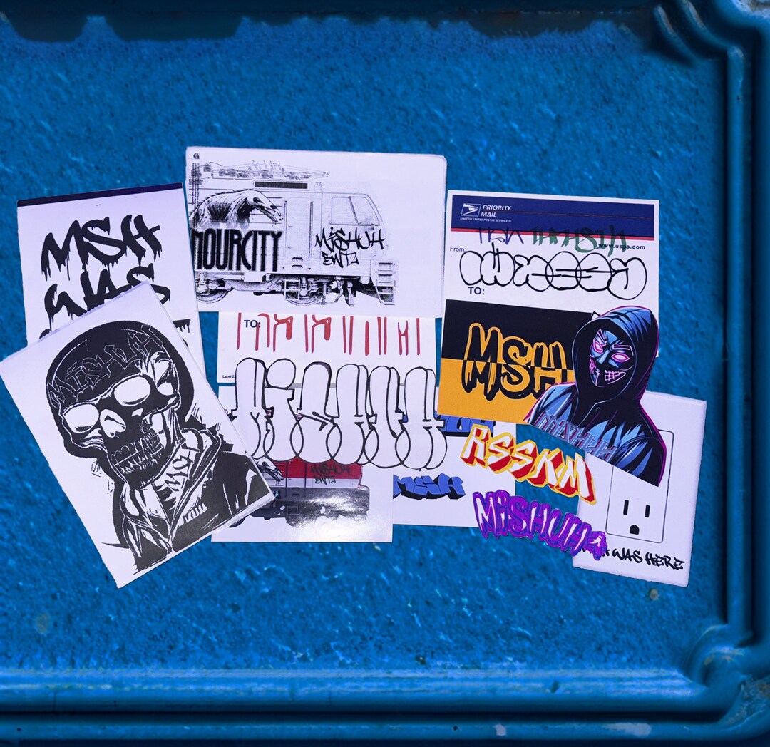 Urban Graffiti Sticker Pack With Vintage 228 Labels - A Captivating ...