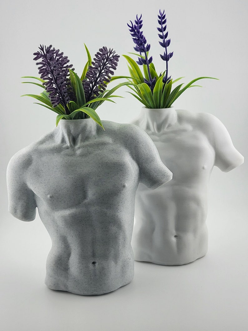 Statue of David Torso Vase | Eco-friendly 3D Printed Planter for ...