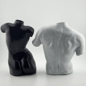 Statue of David Torso Vase and Confident Women Body Flower Vase Combo ...