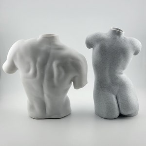 Statue of David Torso Vase and Confident Women Body Flower Vase Combo ...