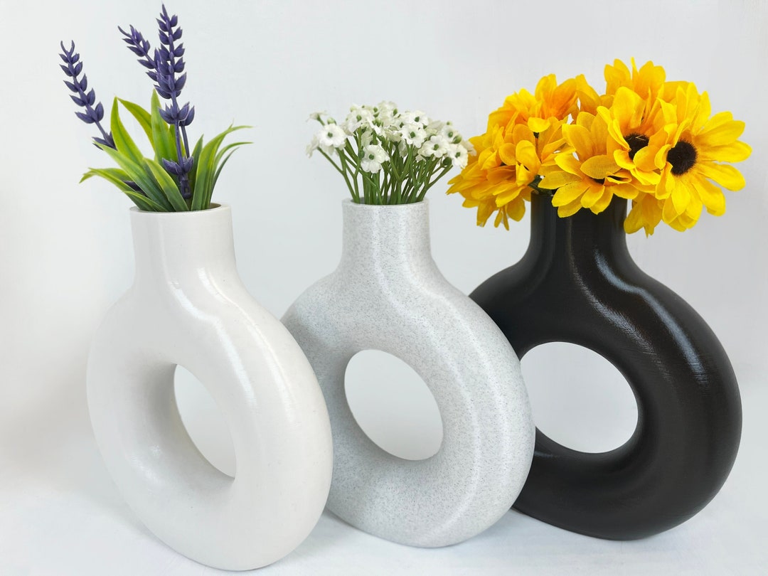 Donut Vase | 3D Printed Eco-friendly Planter | Shelf and Home Office ...