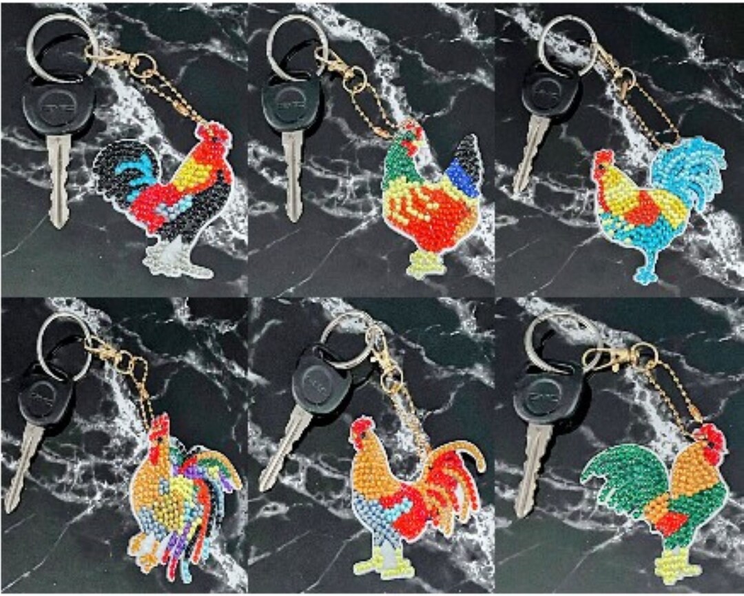 Rooster Keychain - Etsy