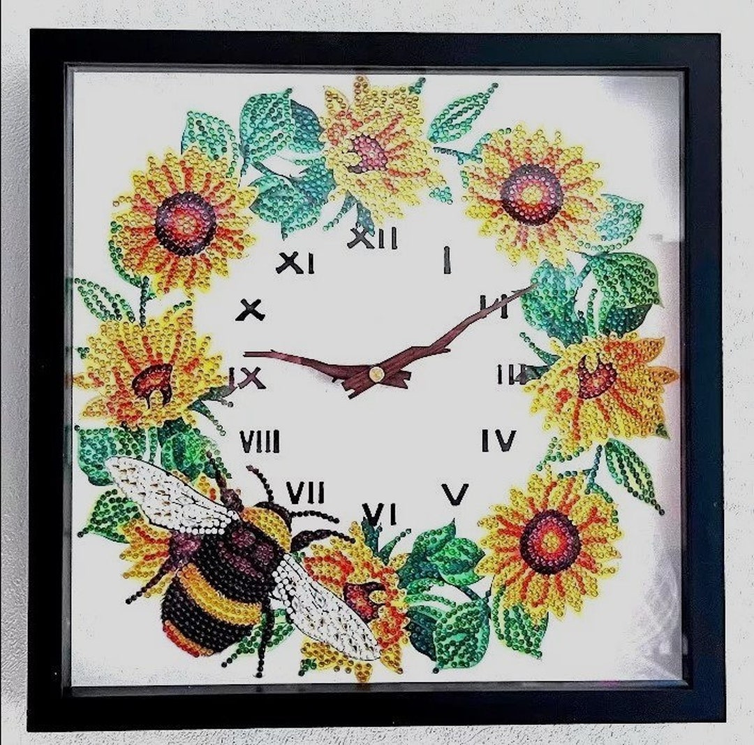 Sunflower and Bumblebee Clock - Etsy