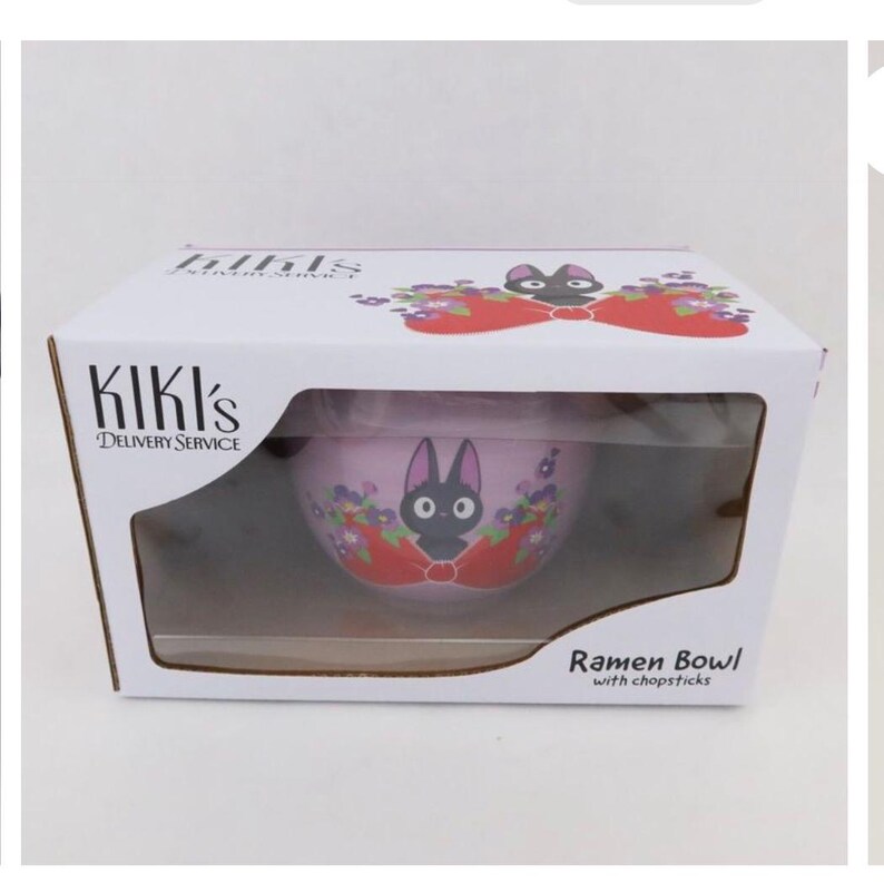 Studio Ghibli Kiki’s Delivery Service Ramen Bowl Chopsticks Ceramic ...