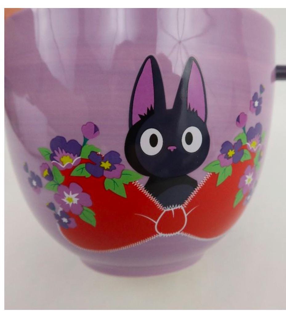 Studio Ghibli Kiki’s Delivery Service Ramen Bowl Chopsticks Ceramic ...