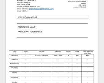 Invoice Template I Edit Print - Etsy