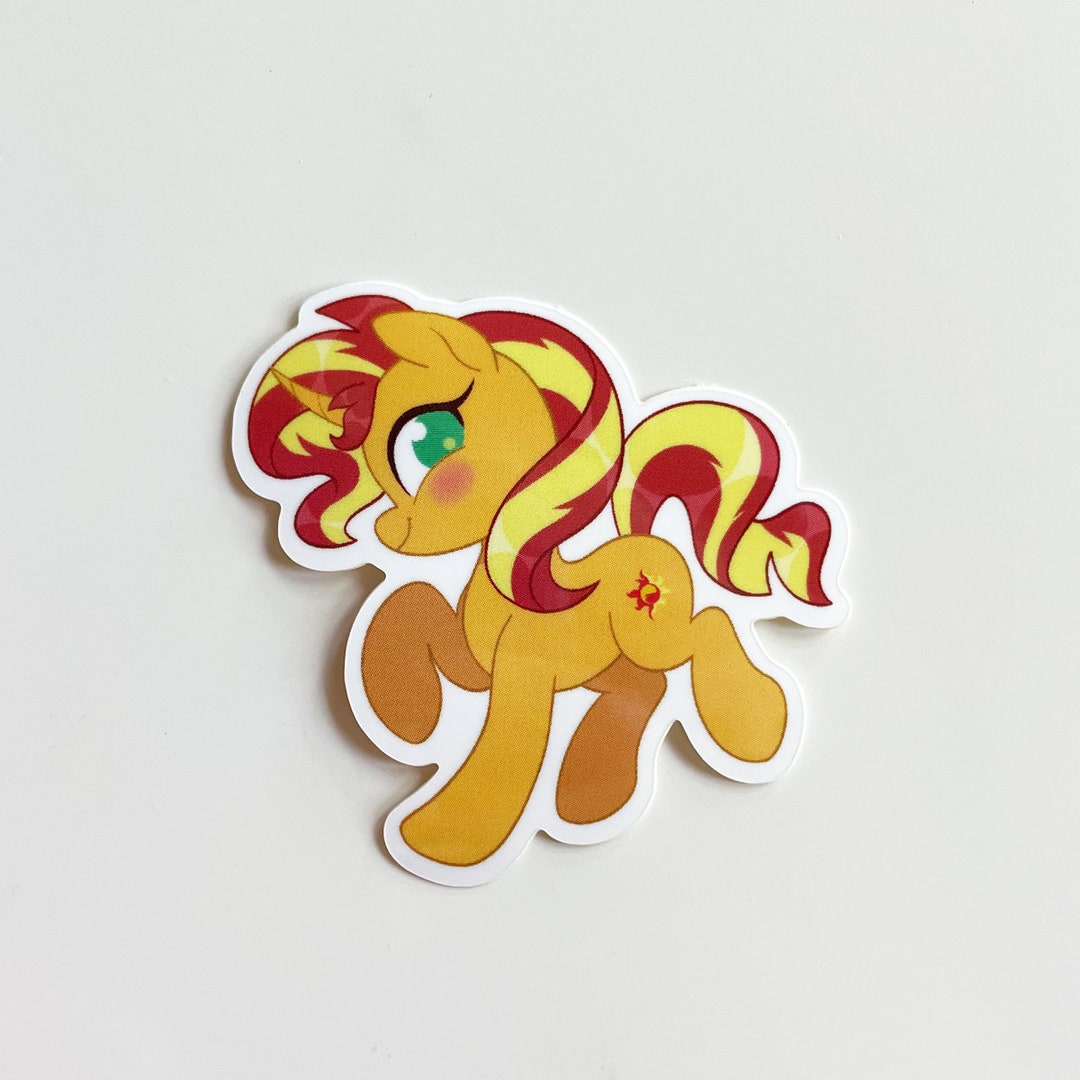 Sunset Shimmer MLP Chibi 2" Glossy Vinyl Sticker - Etsy