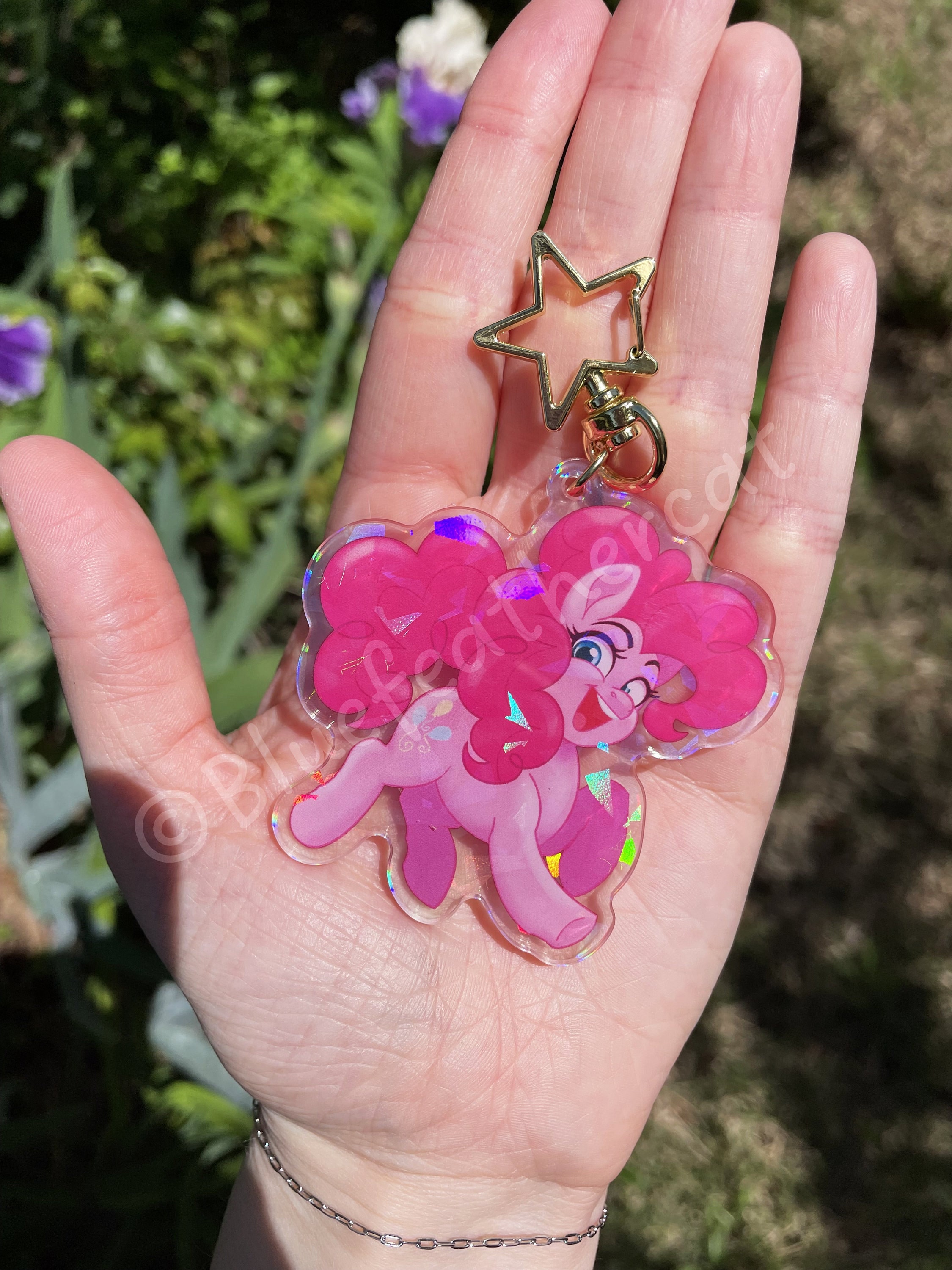 Pinkie Pie MLP Holographic Acrylic 2.5 Charm Keychain - Etsy