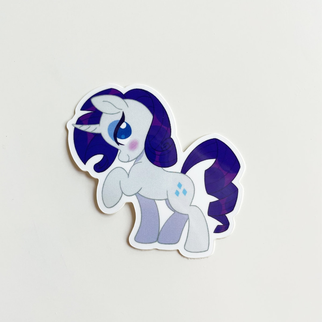 Rarity MLP Chibi 2" Glossy Vinyl Sticker - Etsy