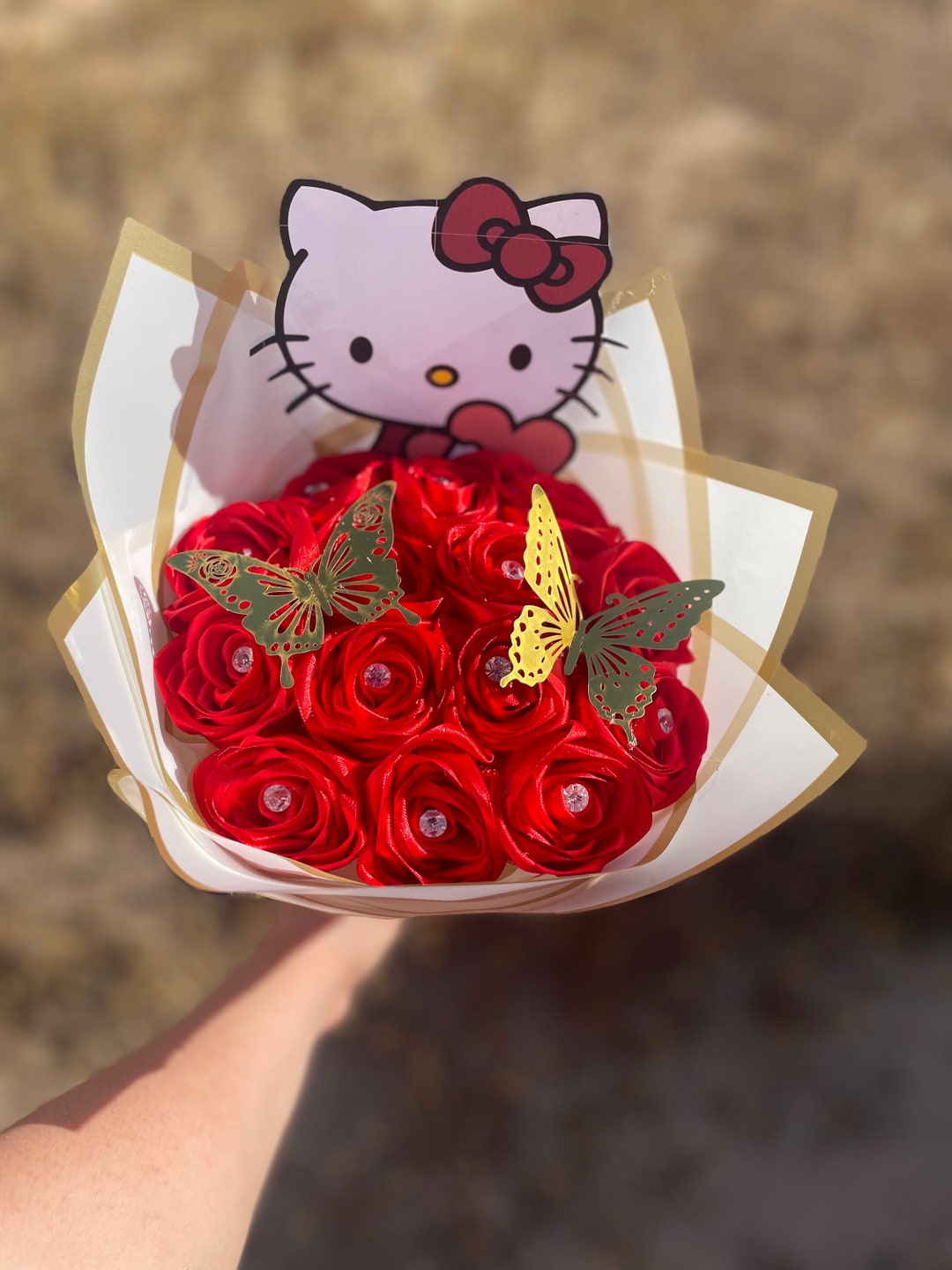Hello Kitty Eternal Rose Bouquet - Etsy