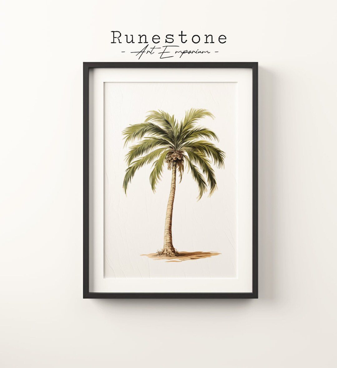 Antique Palm Tree Boho Sketch Print | Tropical Wall Art | Bohemian ...