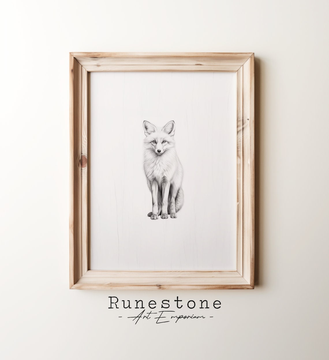 Minimalist Fox Sketch | Fox Wall Art | Minimalist Wall Art | Hand Drawn ...