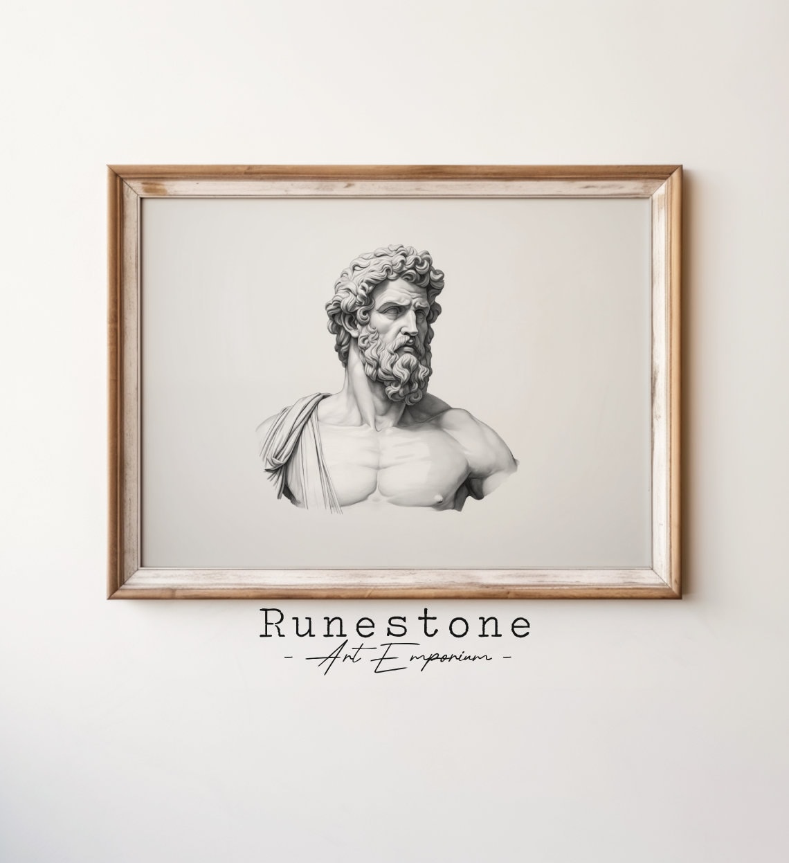 Greek Marble Statue Illustration | Ancient Sculpture Sketch | Minimal ...