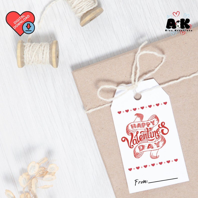 Valentines Printable Gift Tag Valentines Gift Tag Printable Valentines ...