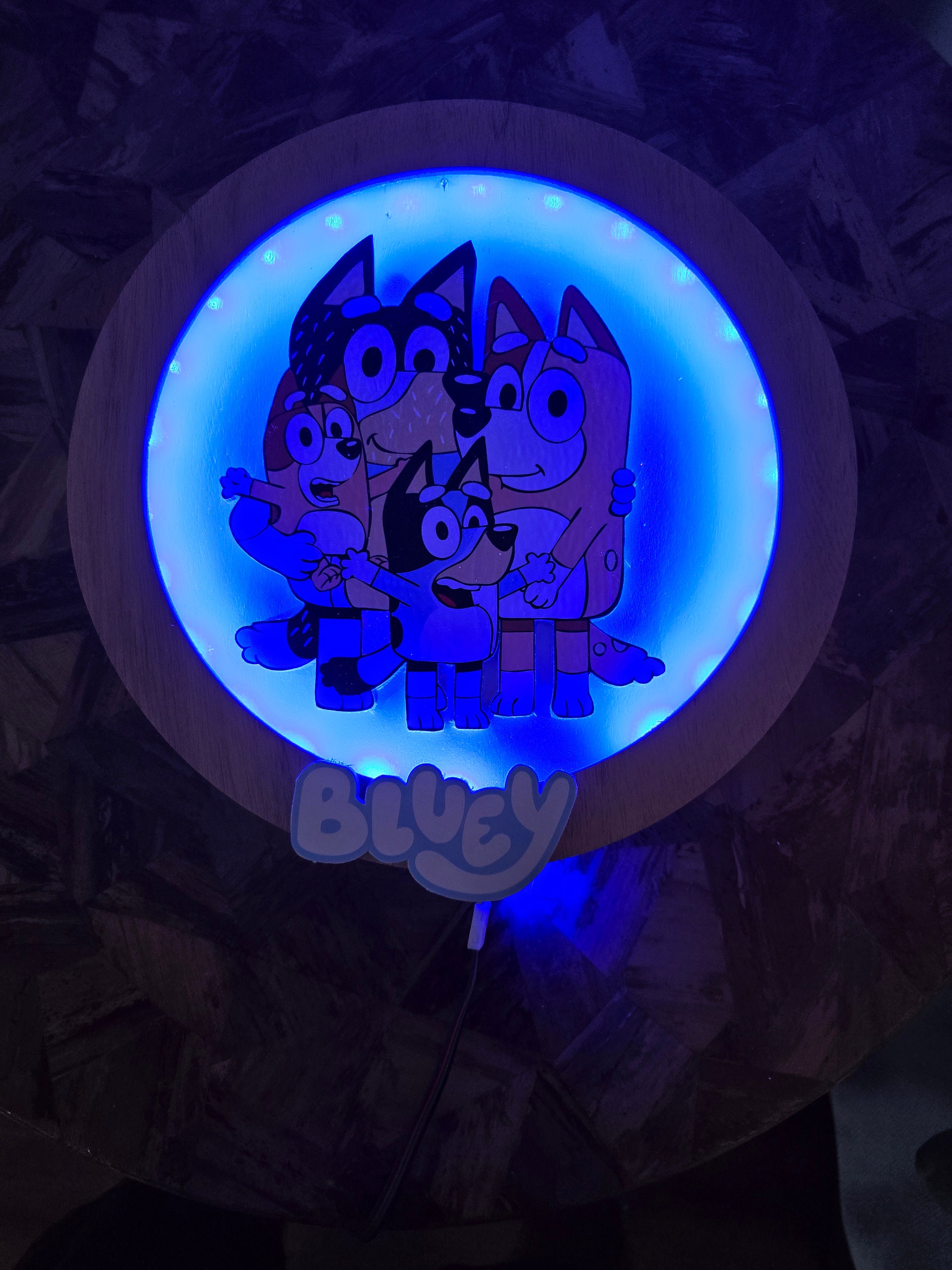 Bluey LED Lights Lamps 5w, Different Colors With Remote Control to ...