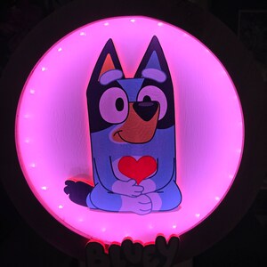 Bluey LED Lights Lamps 5w, Different Colors With Remote Control to ...