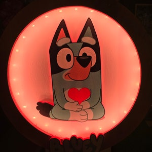 Bluey LED Lights Lamps 5w, Different Colors With Remote Control to ...