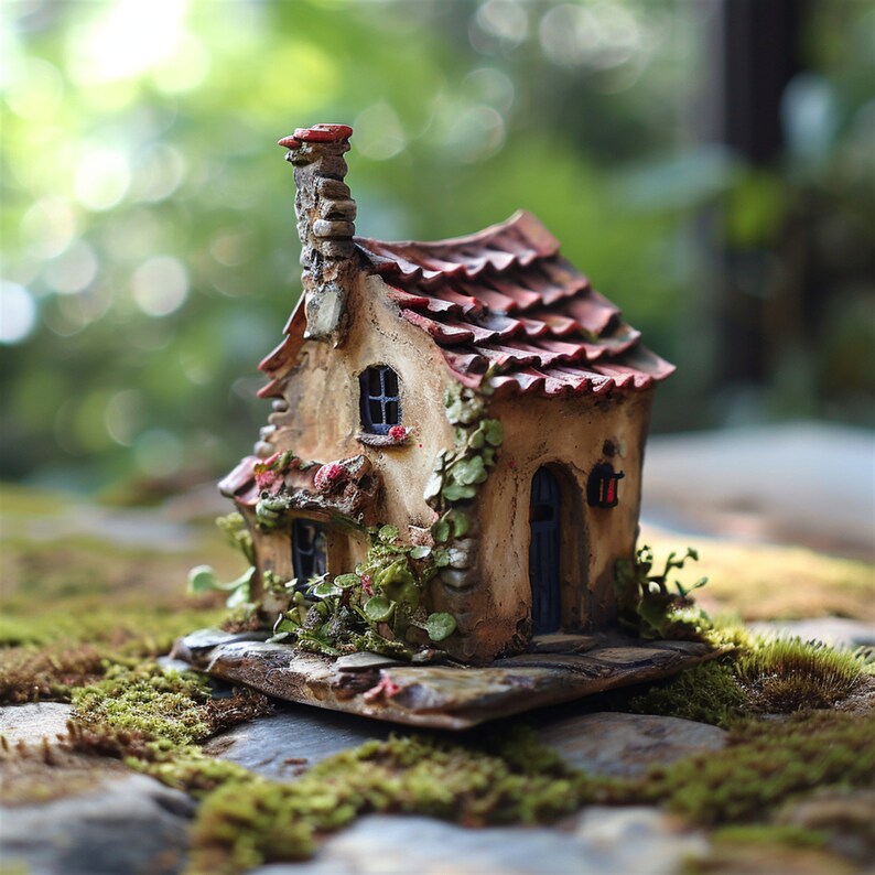 Hand Modeled Clay Miniature Houses With Character - Etsy