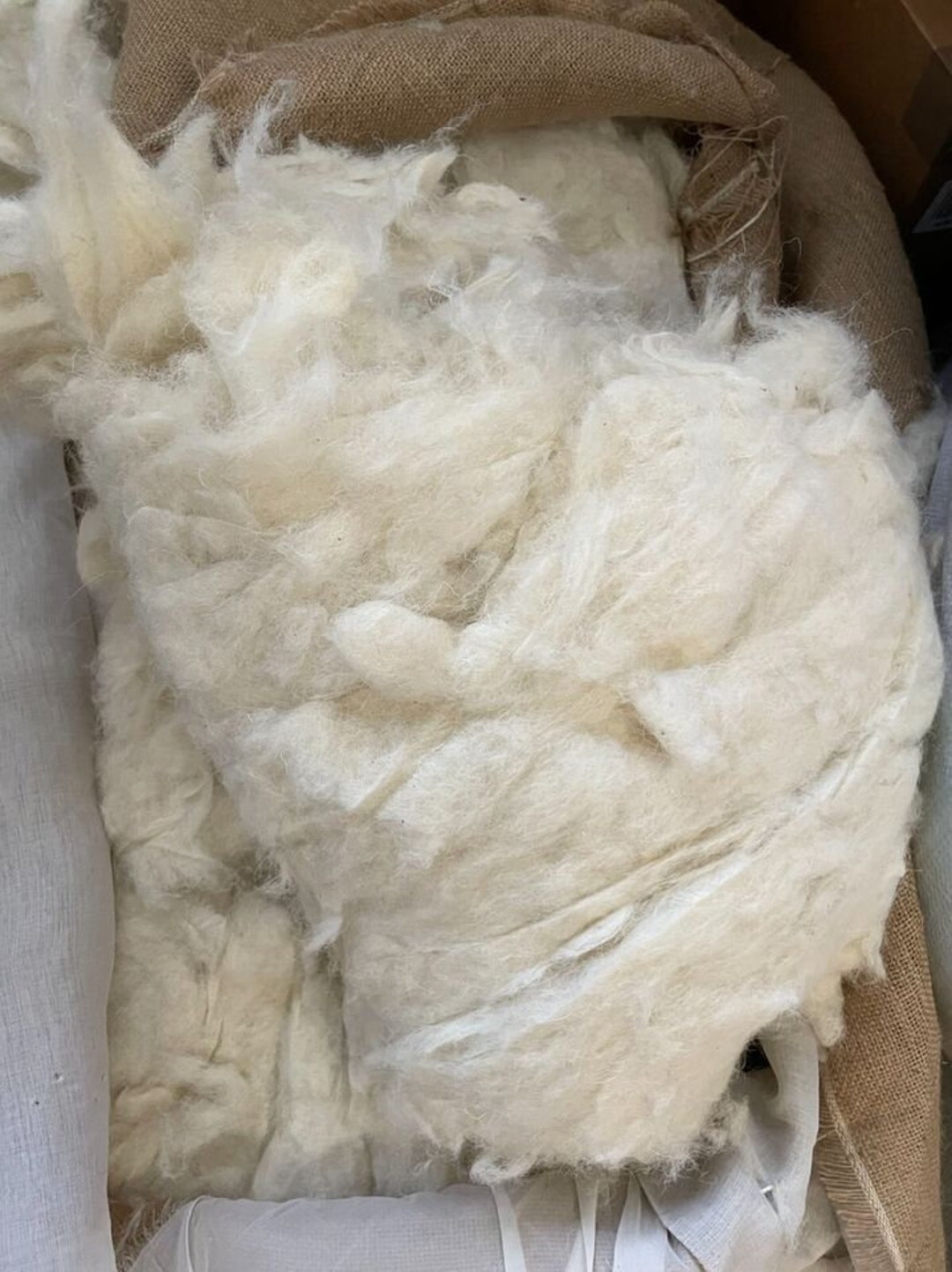 FELTING Natural Fiber Sheep Wool WASHED Stuffing Insulation Filling 4 ...