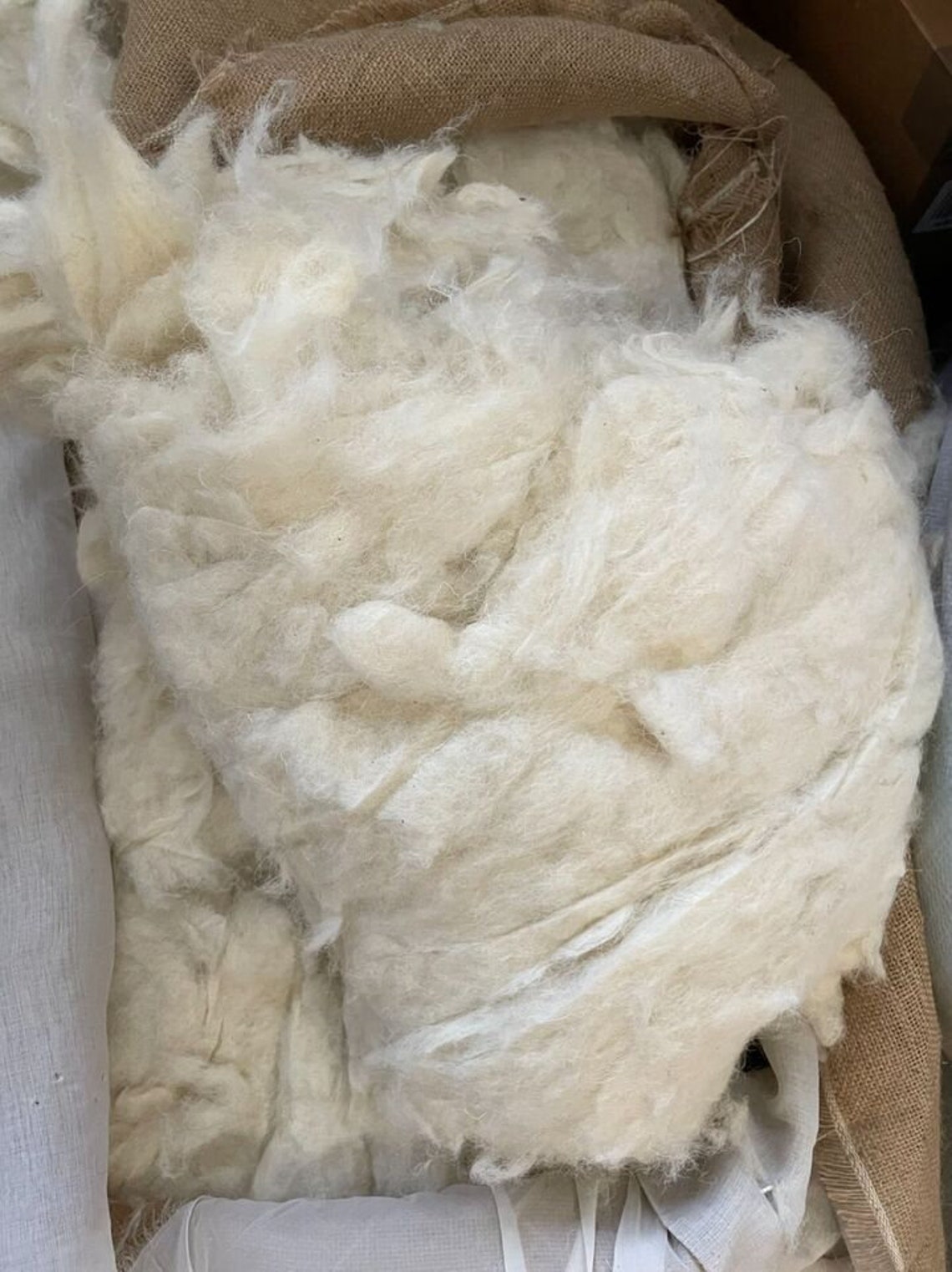 FELTING Natural Fiber Sheep Wool WASHED Stuffing Insulation Filling 4 ...