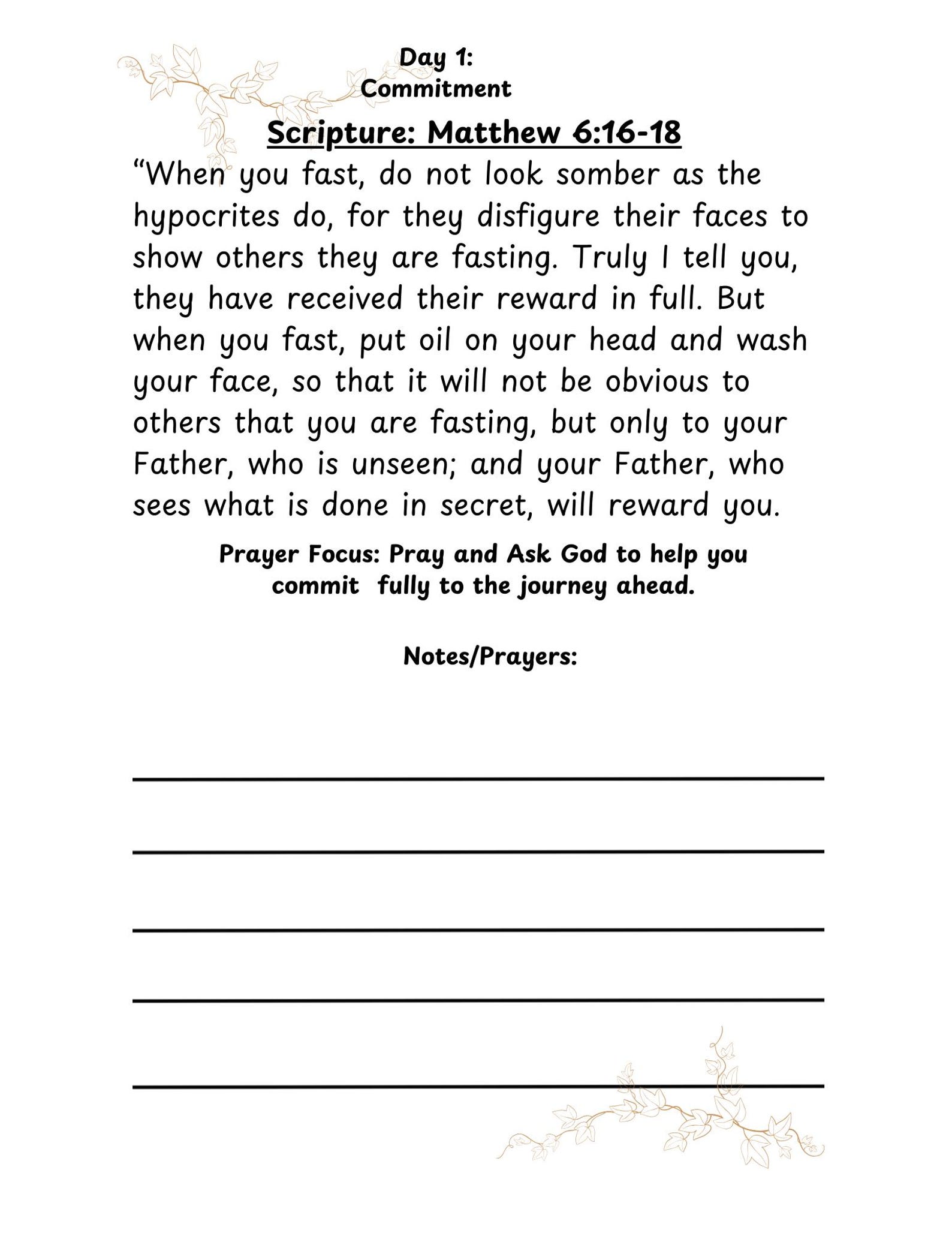 21-day Daniel Fast Prayer Journal | Christian Devotional (printable PDF ...