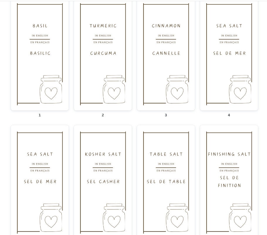 Pantry Labels Printable Labels, English to French - Simple Farmhouse ...