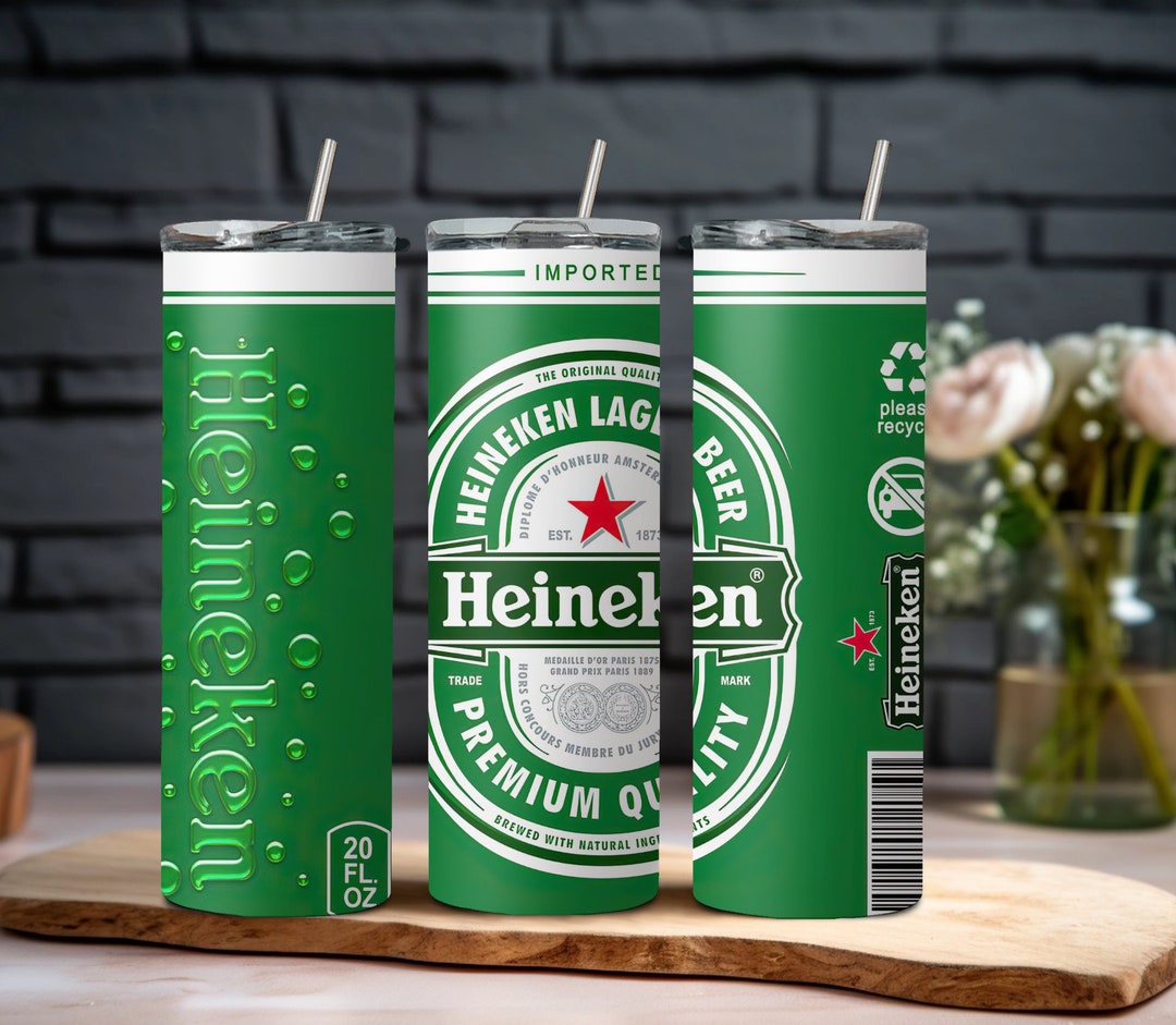 Heineken 20oz Tumbler Drinkware With Straw - Etsy