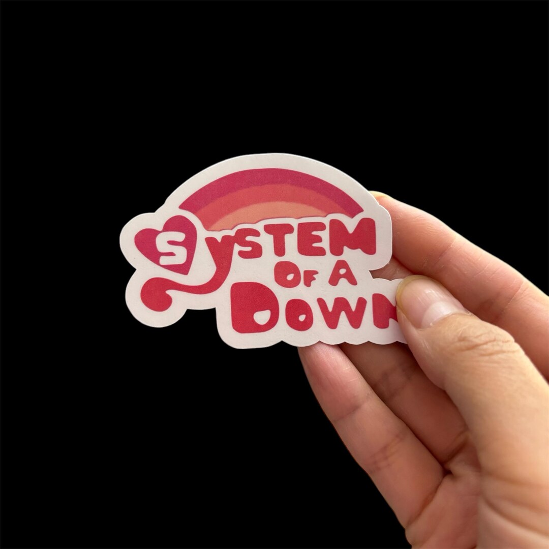 Alt Nu Metal Band Kawaii Pink Rainbow Sticker for Laptop, Phone ...