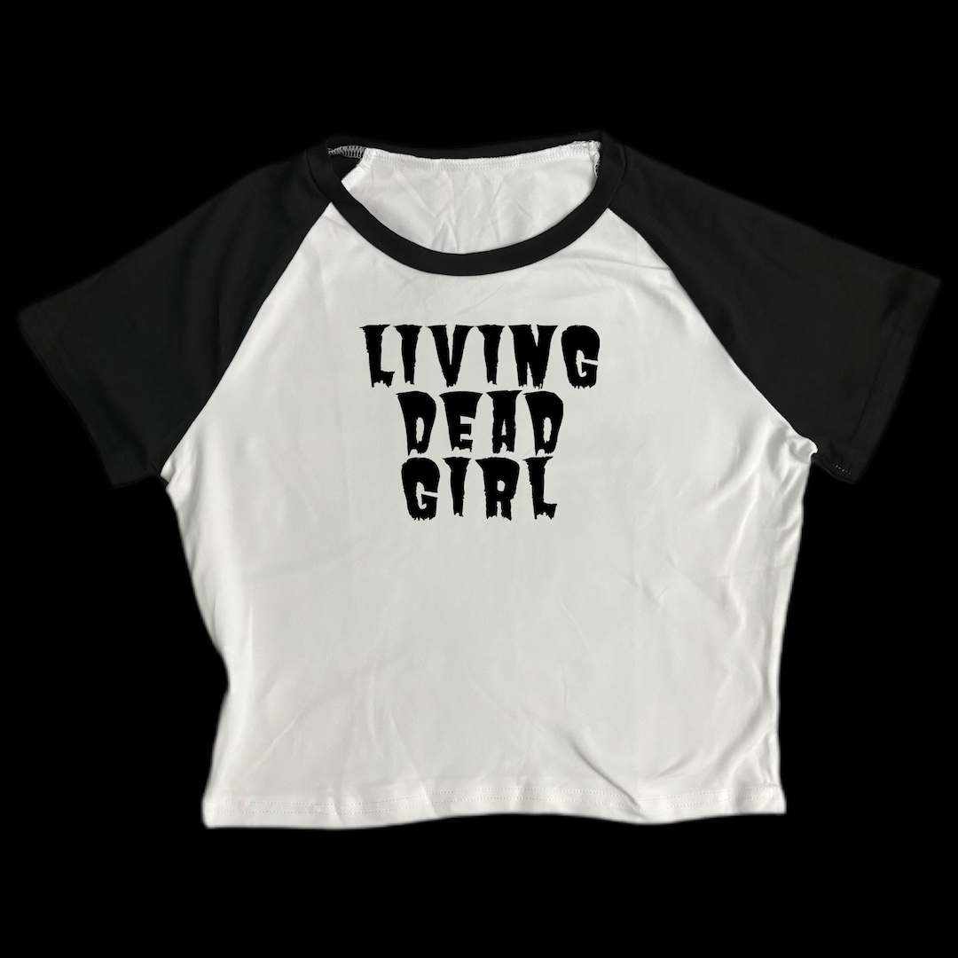 Living Dead Girl Horror Inspired Halloween Zombie Raglan Cropped Baby ...