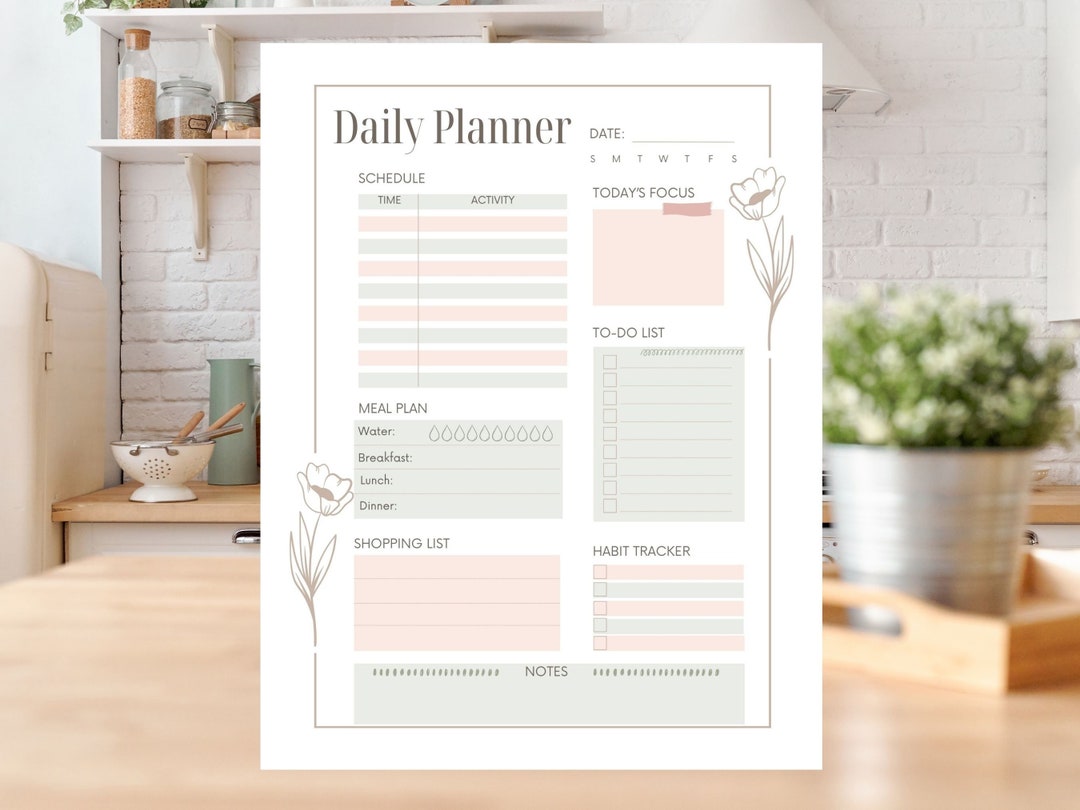Daily Planner, Printable to Do Chart, Instant Download - Etsy