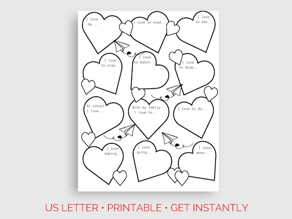 Printable Worksheets Love Valentine's Day Free Printables | Lets