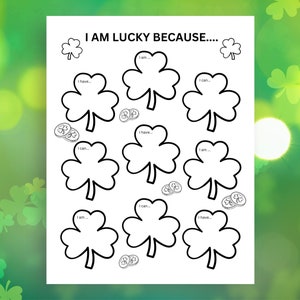 St. Patrick's Day Printable, Shamrock Printable, I'm Lucky Because ...