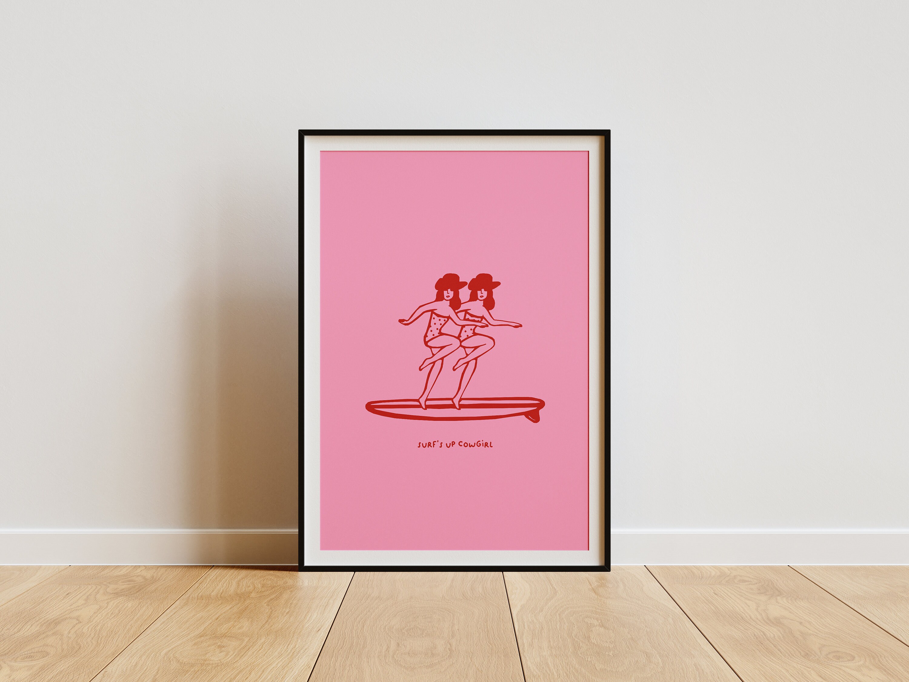 Vintage Western Wall Art Surfing Poster Vintage Cowboy Art Aesthetic ...