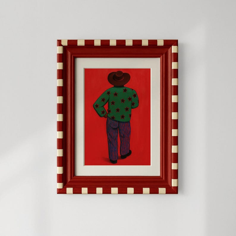 Vintage Red Rodeo Print Western Bedroom Print Cowboy Wall Art Rustic ...