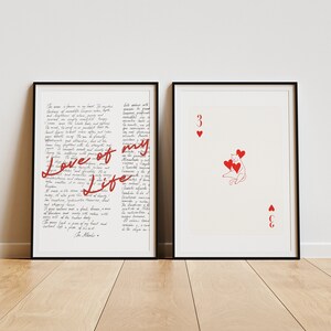 Love Poster, Retro Print, 70s Poster, Red Wall Art, Psychedelic Art ...