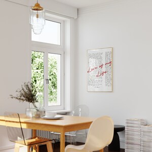 Love Poster, Retro Print, 70s Poster, Red Wall Art, Psychedelic Art ...