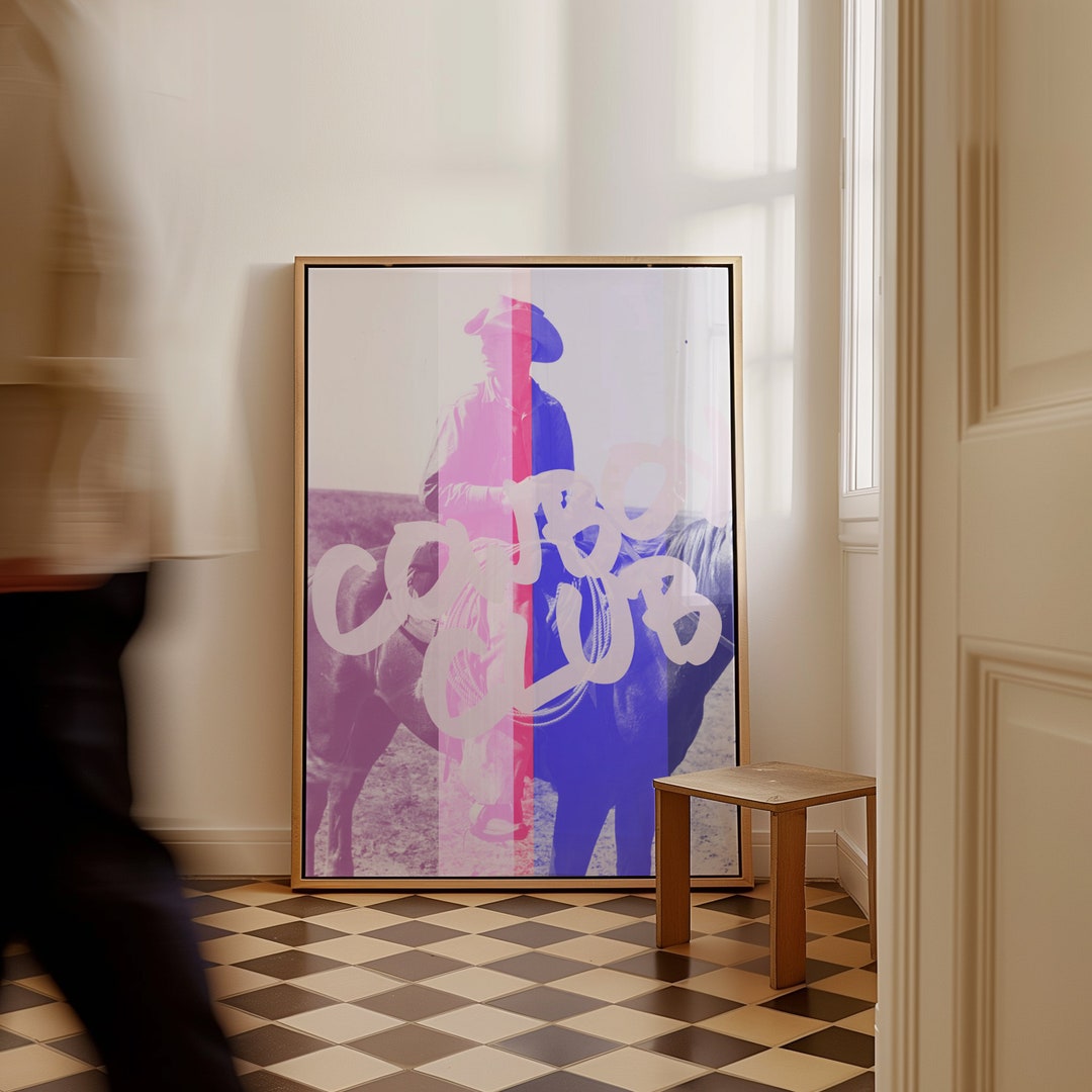 Modern Cowboy Art for Bedroom Wall Art for Living Room Decor Vintage ...