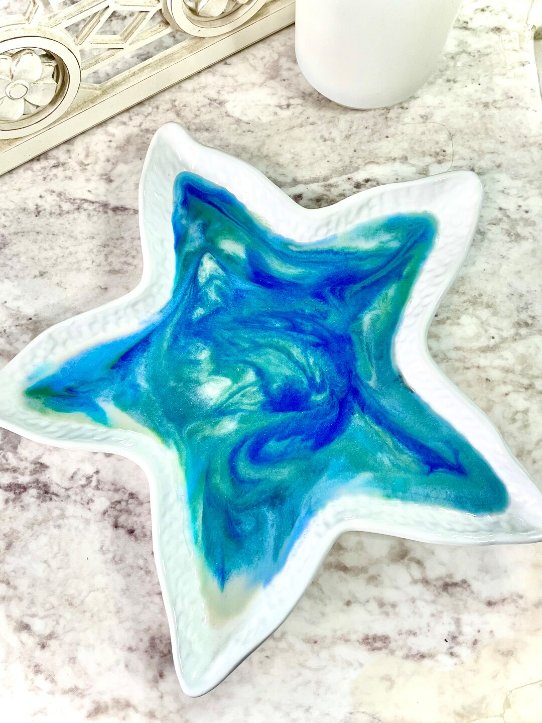 Starfish Dish "starfish on the Beach" - Etsy