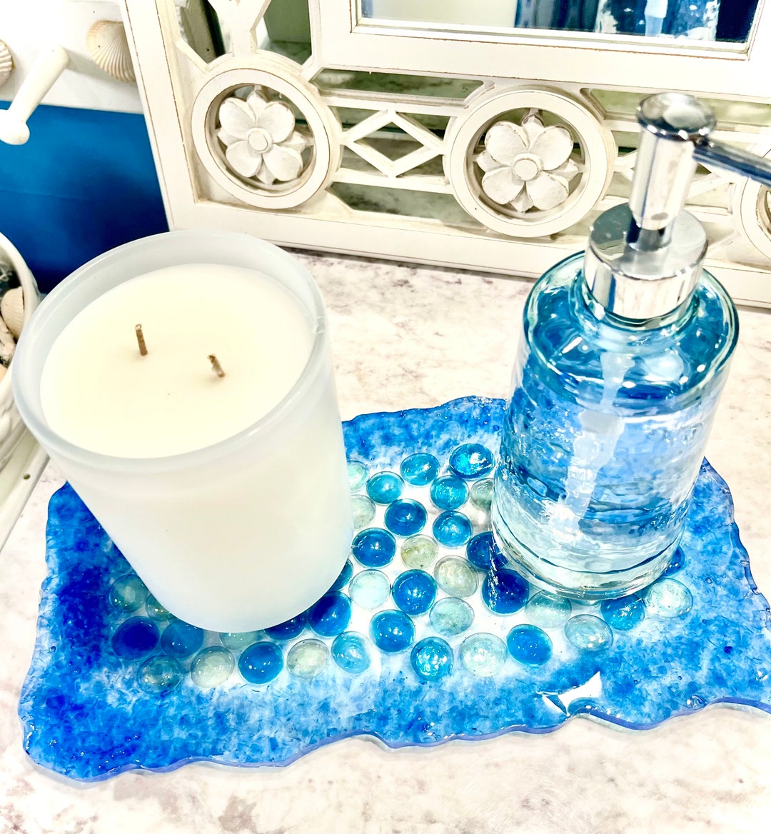 Ocean Blue Epoxy Tray - Etsy