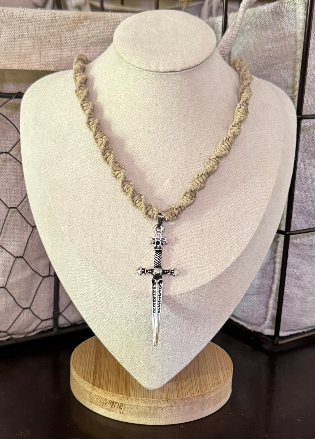 Sword Hemp Necklace - Etsy