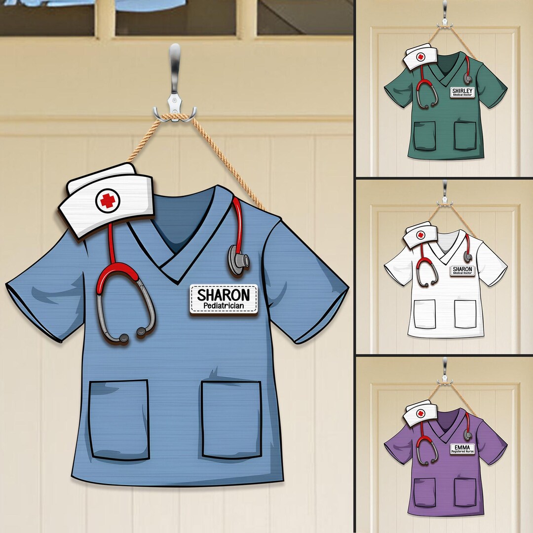 Personalized Doctor Door Sign, Custom Name Wooden Door Sign, Nurse Wood ...