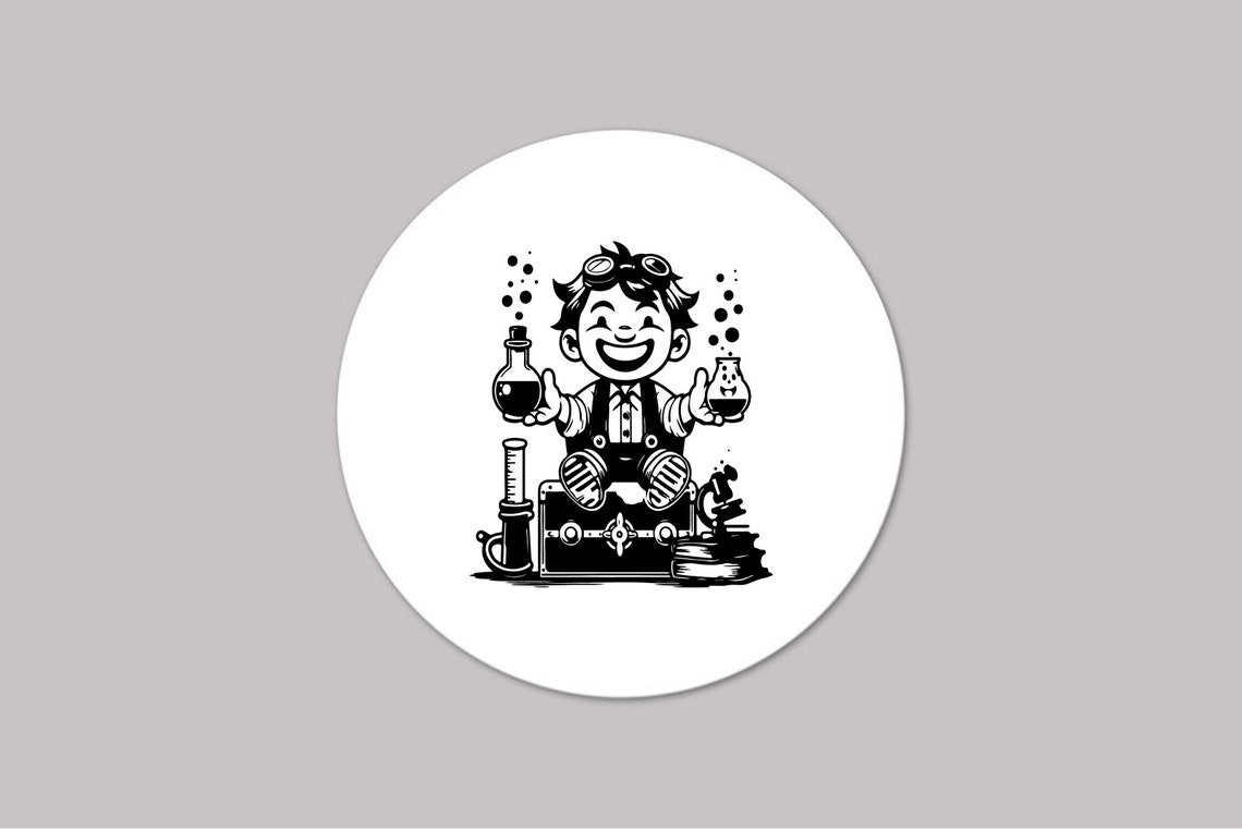 Child Scientist Cartoon Logo PNG & SVG, Science Kid Clipart, DIY ...