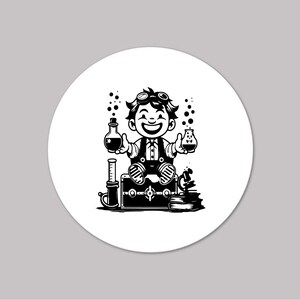 Child Scientist Cartoon Logo PNG & SVG, Science Kid Clipart, DIY ...