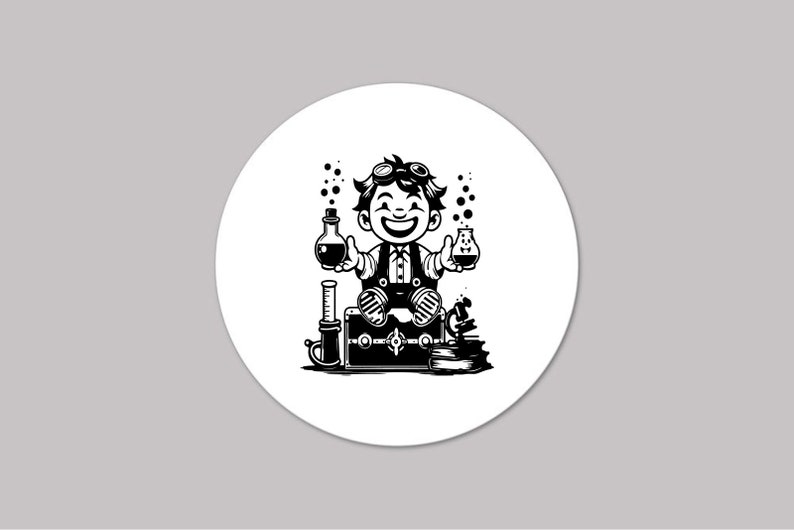 Child Scientist Cartoon Logo PNG & SVG, Science Kid Clipart, DIY ...
