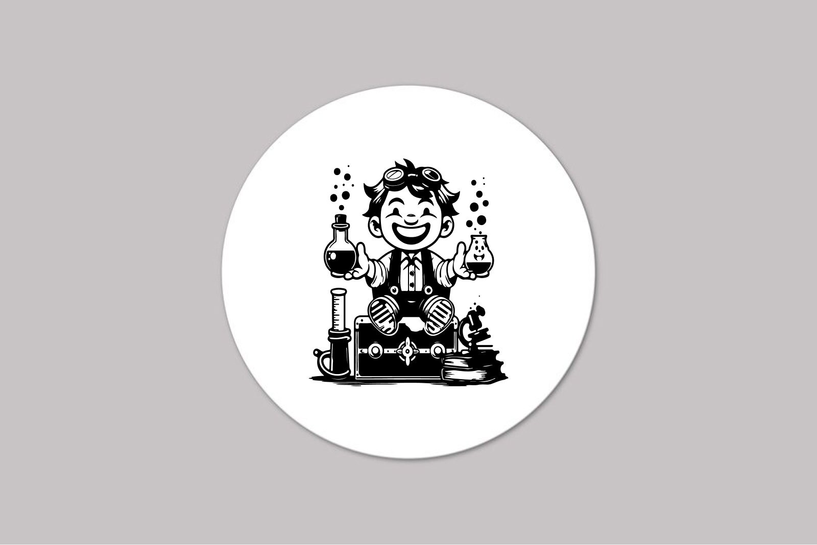 Child Scientist Cartoon Logo PNG & SVG, Science Kid Clipart, DIY ...