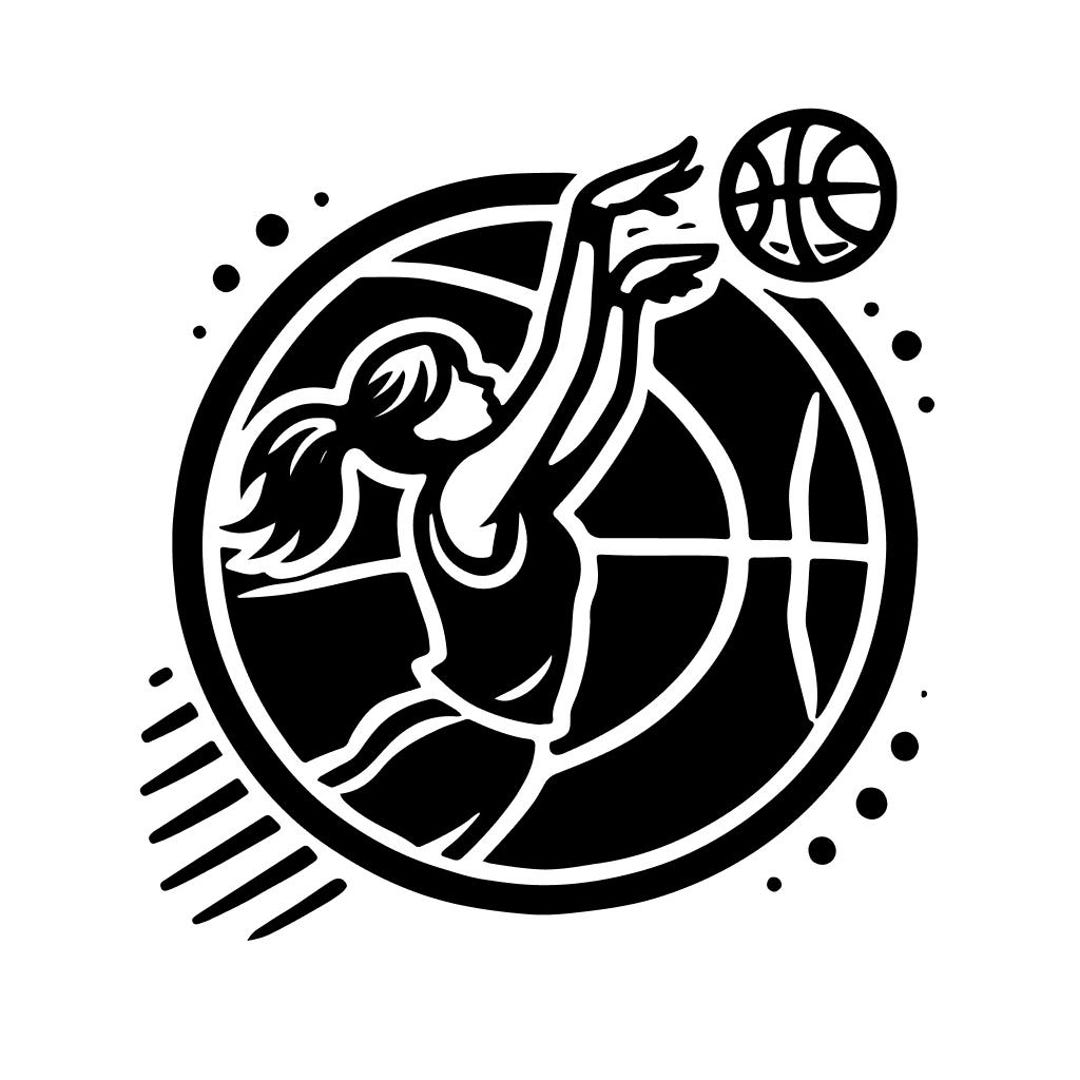 Woman's Basketball PNG & SVG Jpg, Sports Clipart, Athletic Design, DIY ...