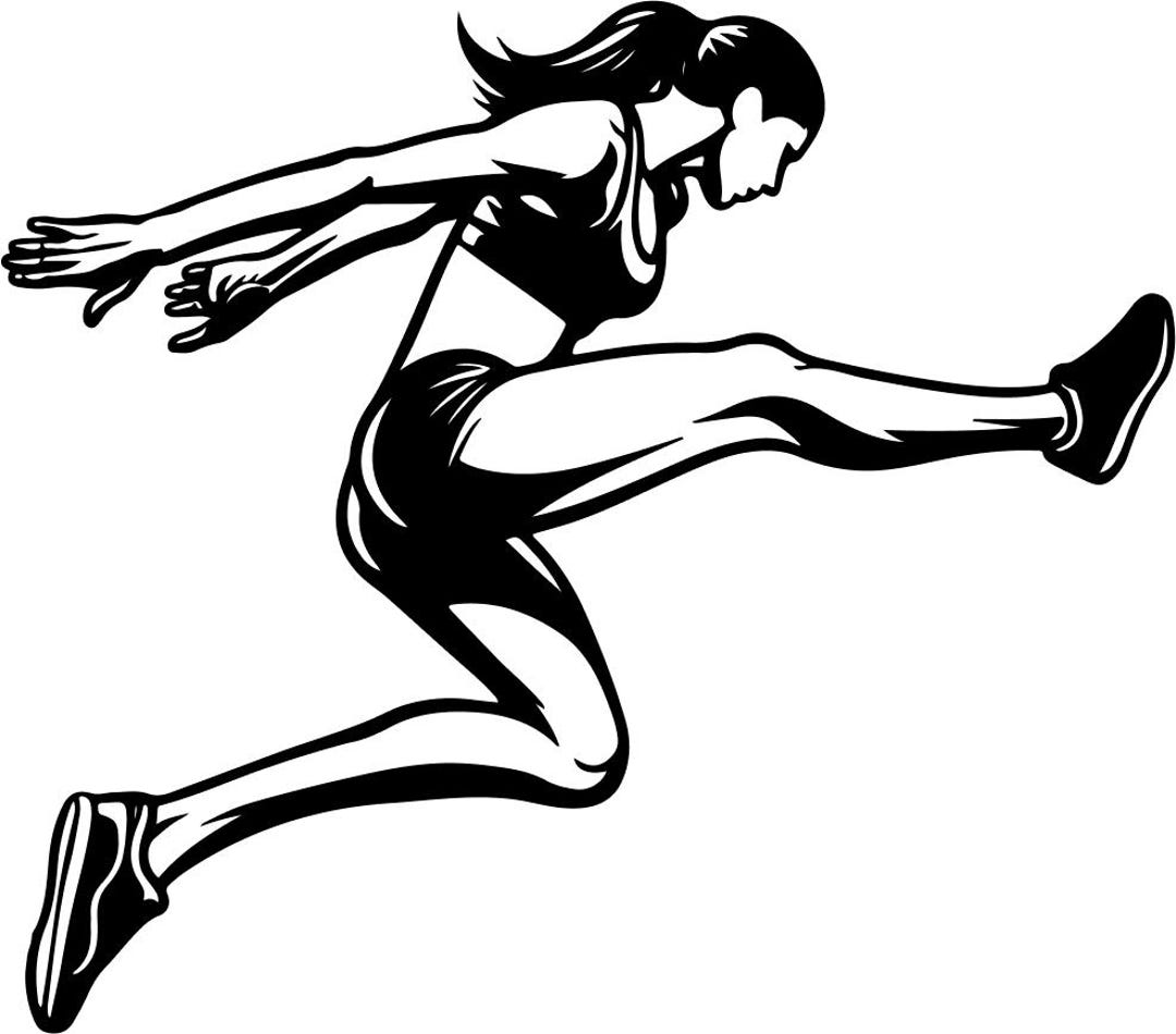 Track and Field Woman Athlete Clipart: Hurtle Design (PNG, SVG, JPG) - Etsy