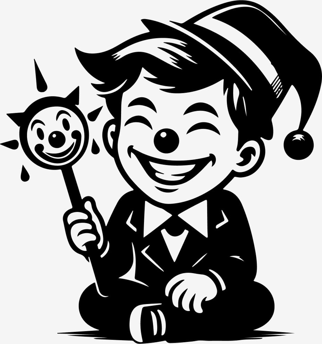 Happy Child PNG & SVG, April Fools Clipart, Playful Art Print, DIY ...