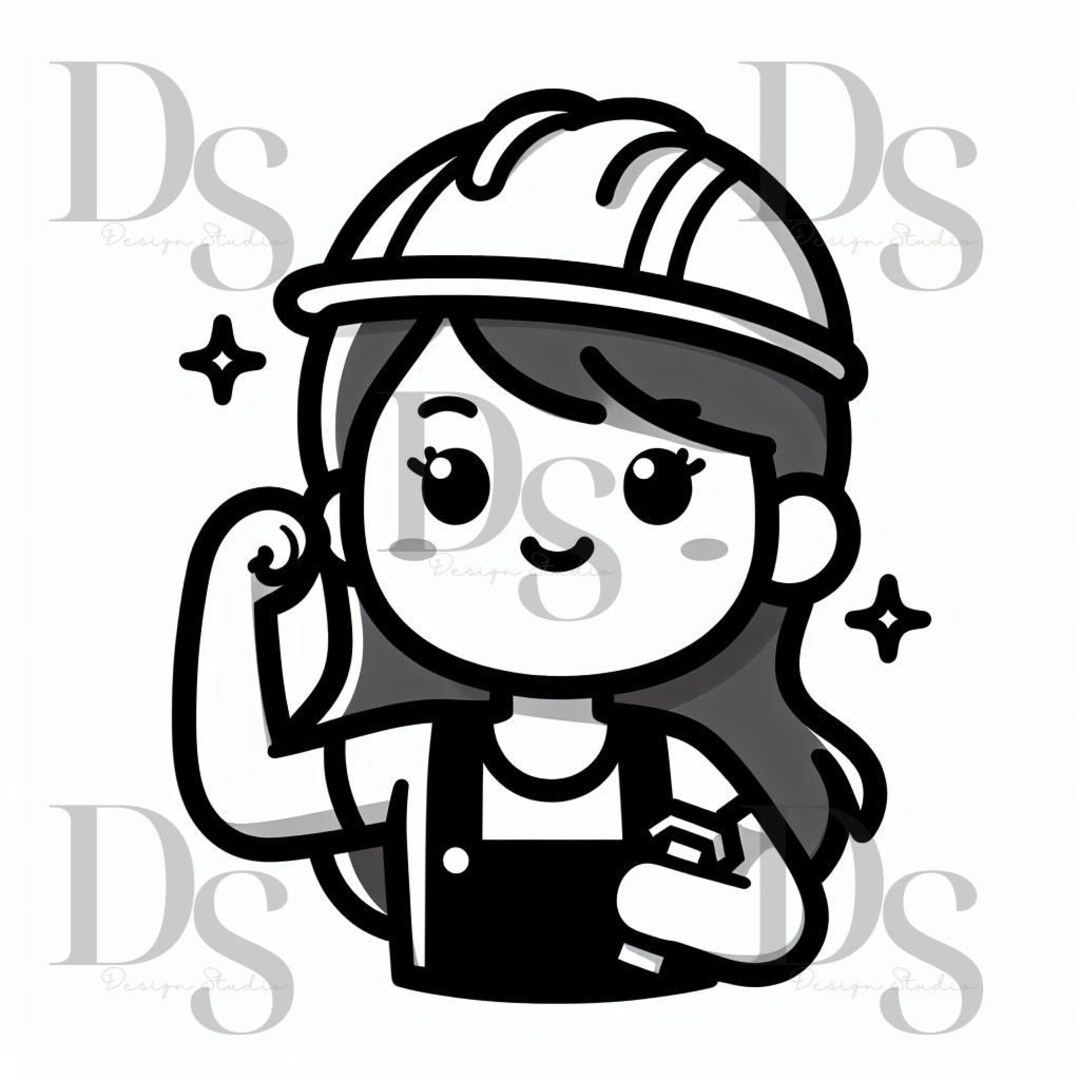 Woman Construction Worker PNG & SVG, Female Builder Clipart, DIY ...